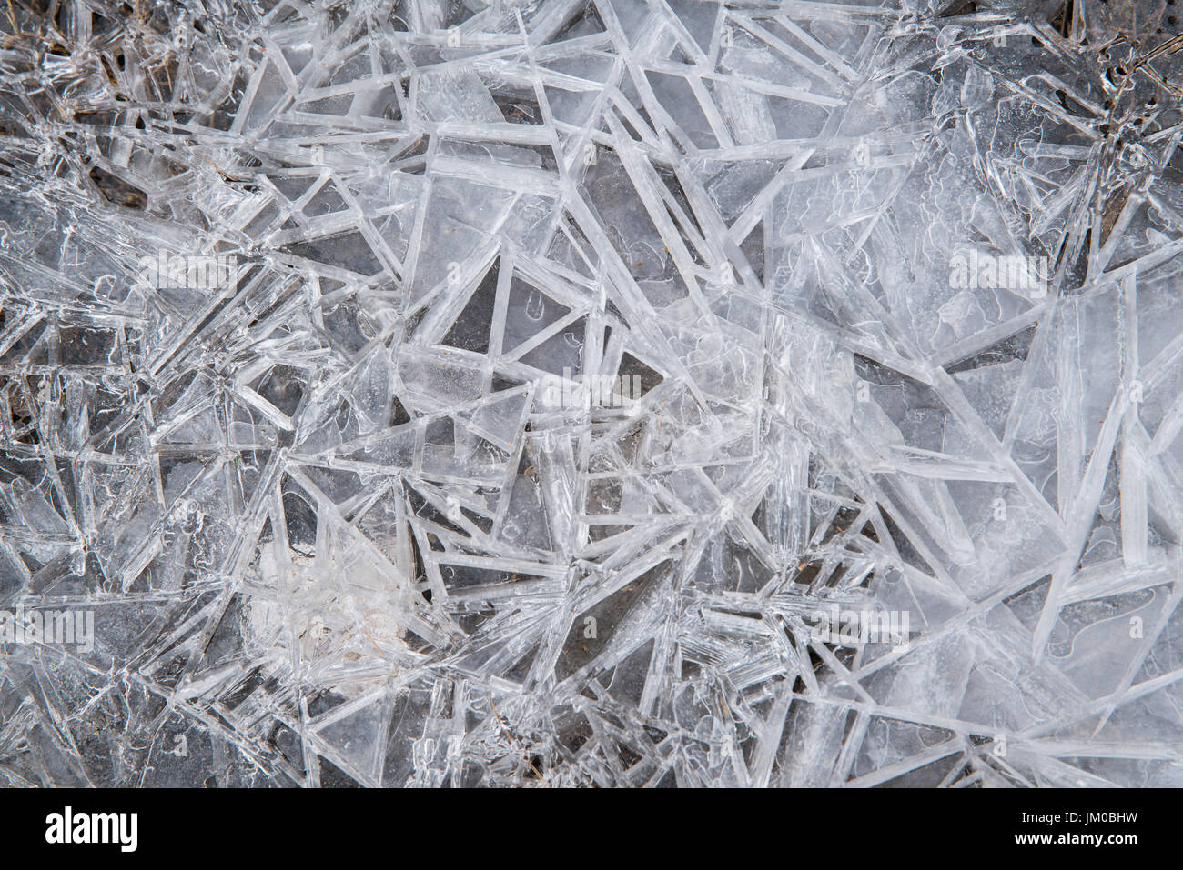 Texture of snow and ice flake from frozen place in nature at Zero-Point ...