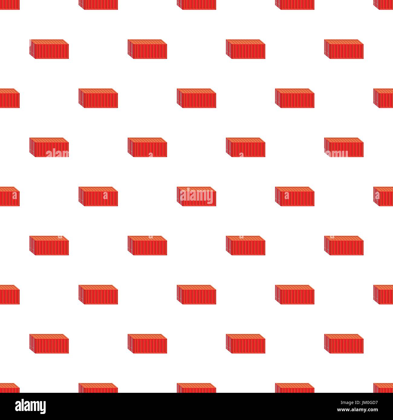 Red cargo container pattern seamless repeat in cartoon style vector ...