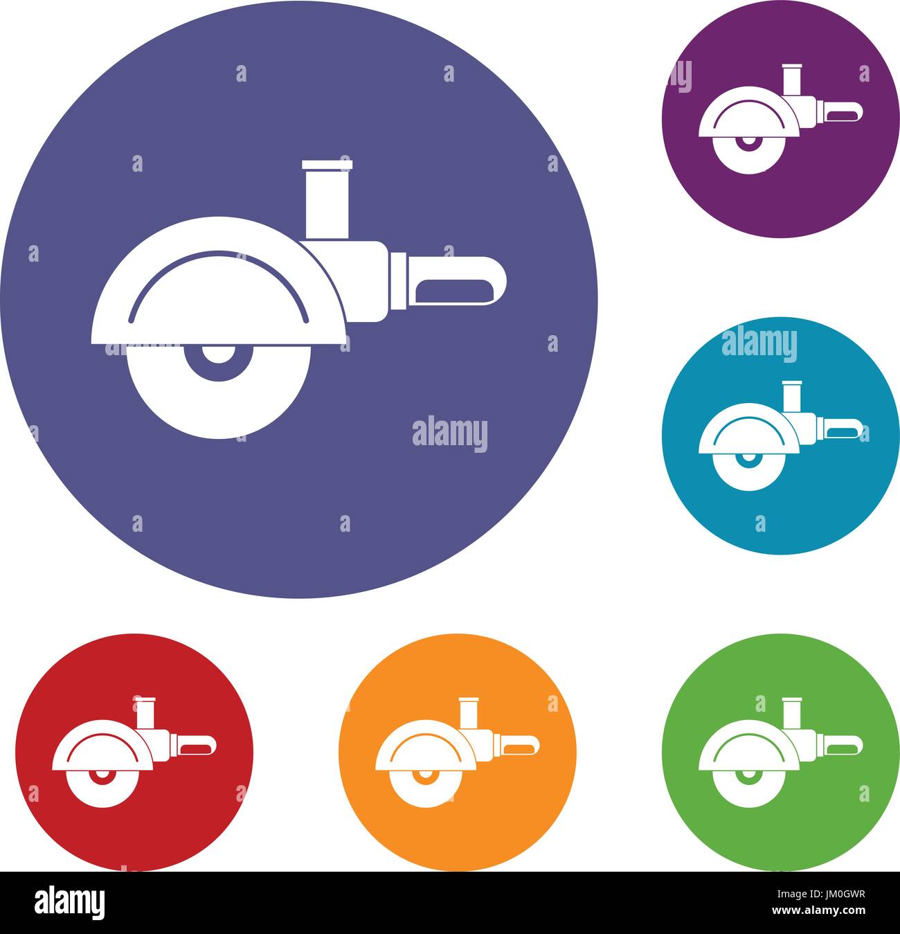 High speed cut off machine icons set Stock Vector Image & Art - Alamy