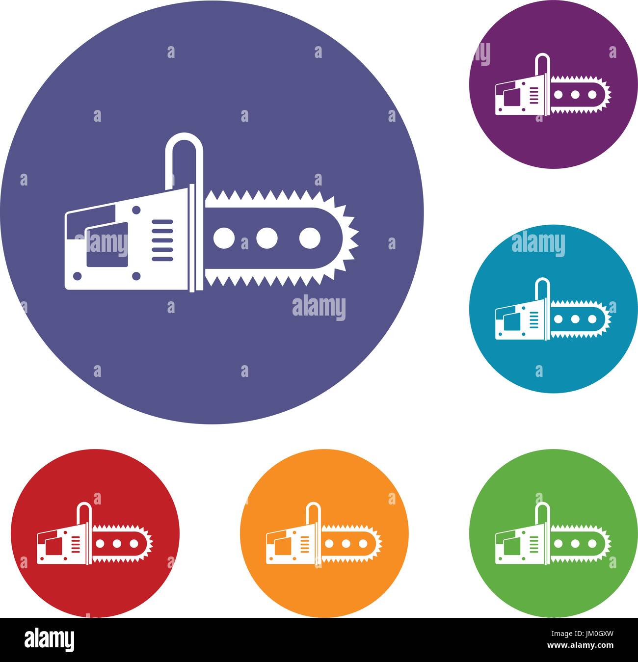 Chainsaw icons set Stock Vector Image & Art - Alamy