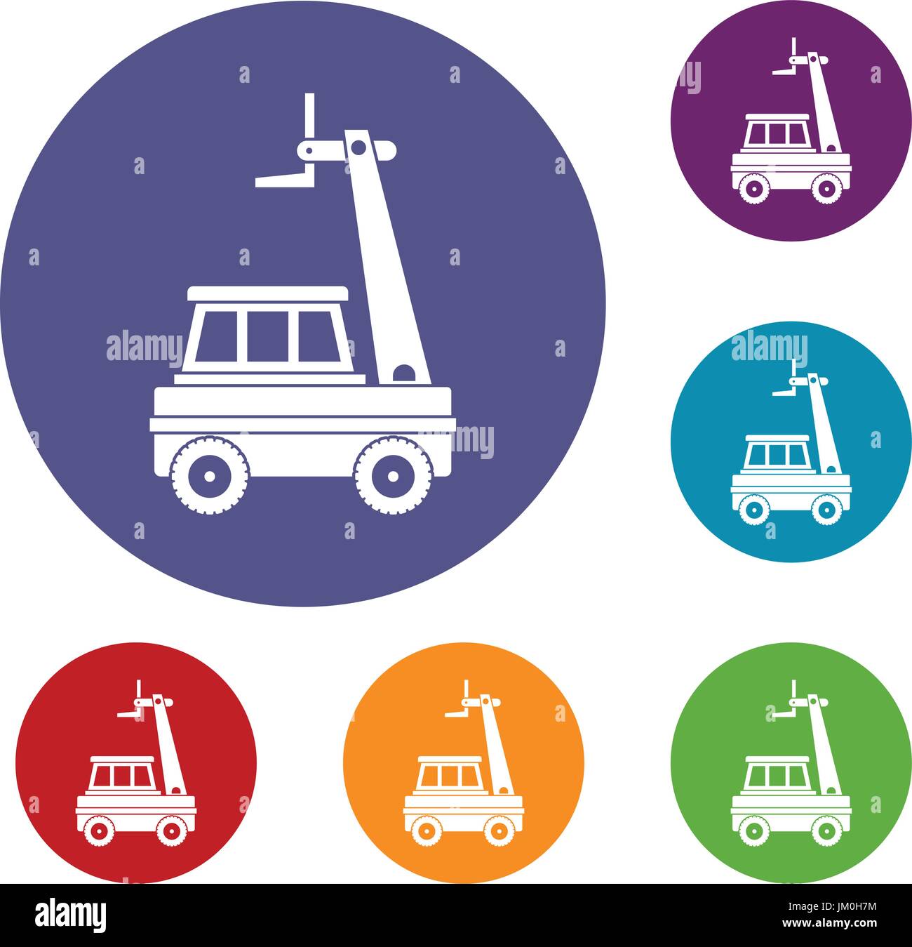 Cherry picker icons set Stock Vector Image & Art - Alamy