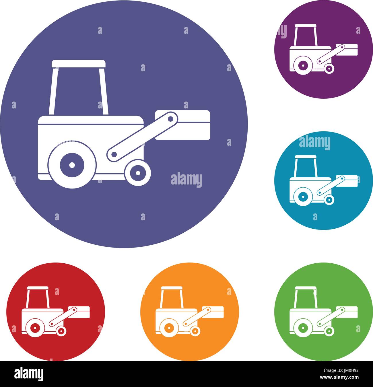 Truck to lift cargo icons set Stock Vector Image & Art - Alamy