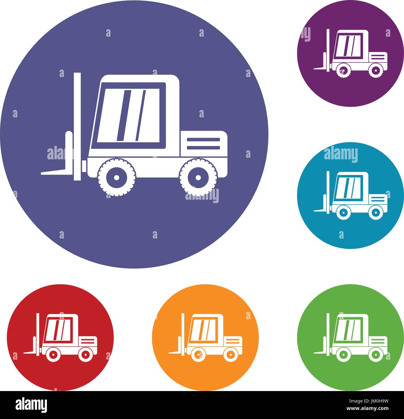 Stacker loader icons set Stock Vector Image & Art - Alamy