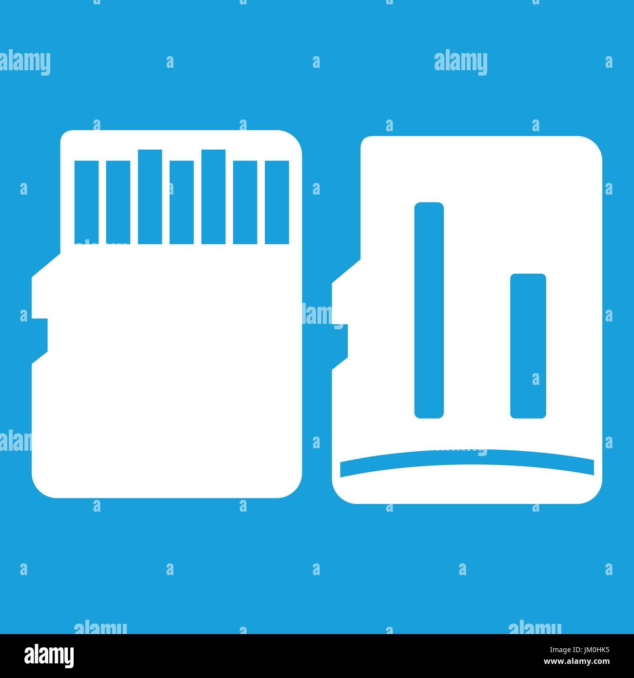 Both sides of SD memory card icon white Stock Vector Image & Art - Alamy