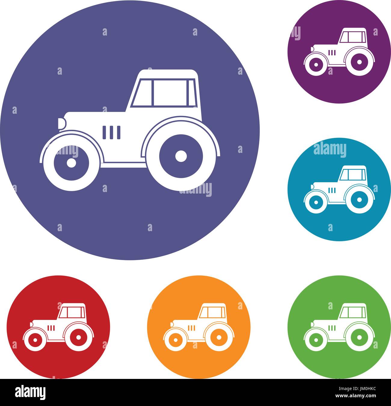 Tractor icons set Stock Vector Image & Art - Alamy
