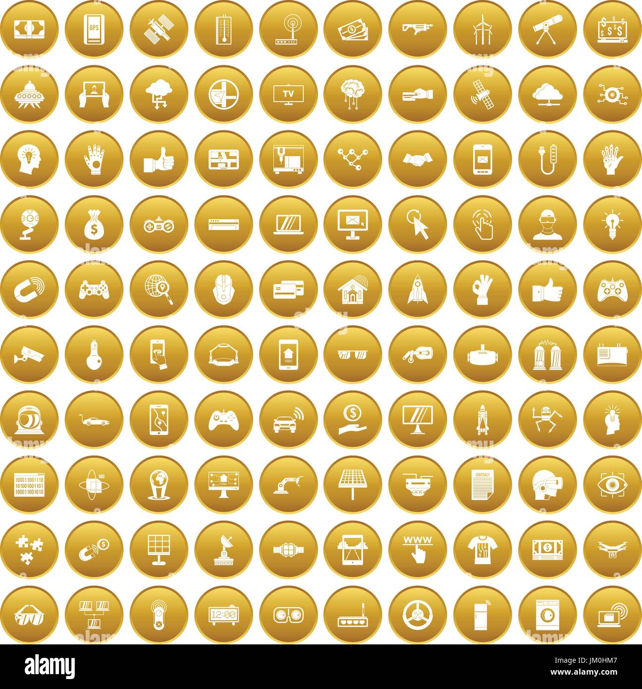 100 hi-tech icons set gold Stock Vector Image & Art - Alamy 100 hi-tech icons set gold Stock Vector Image & Art - Alamy