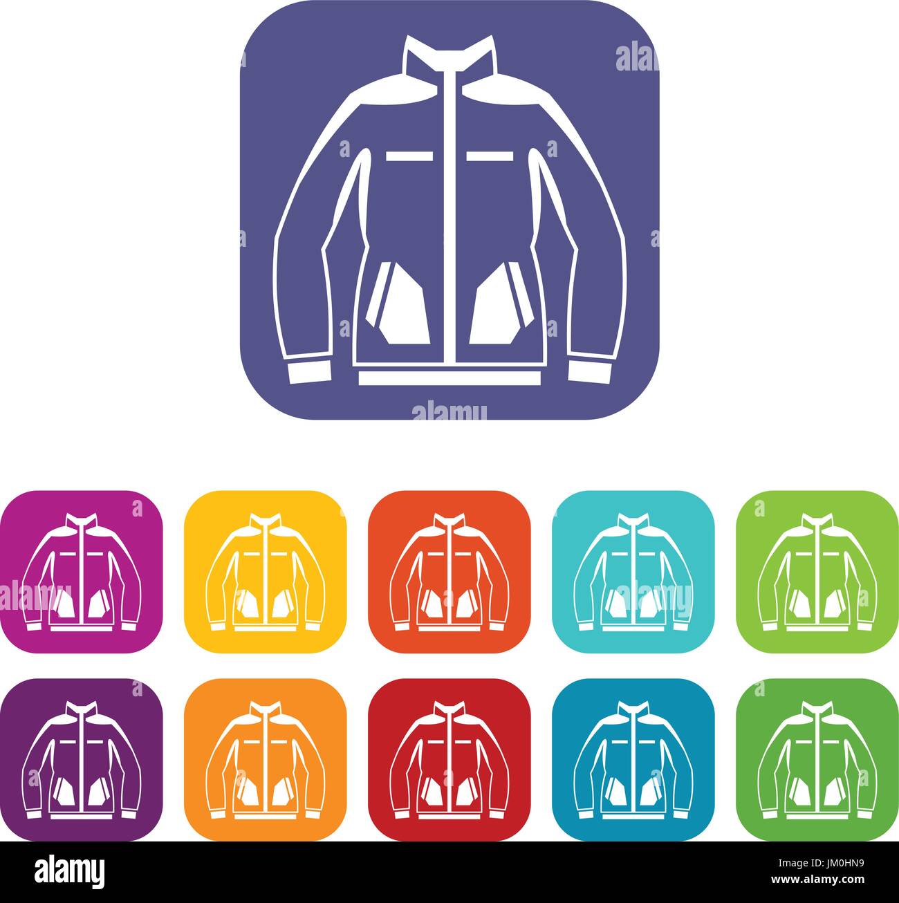 Men winter jacket icons set Stock Vector Image & Art - Alamy