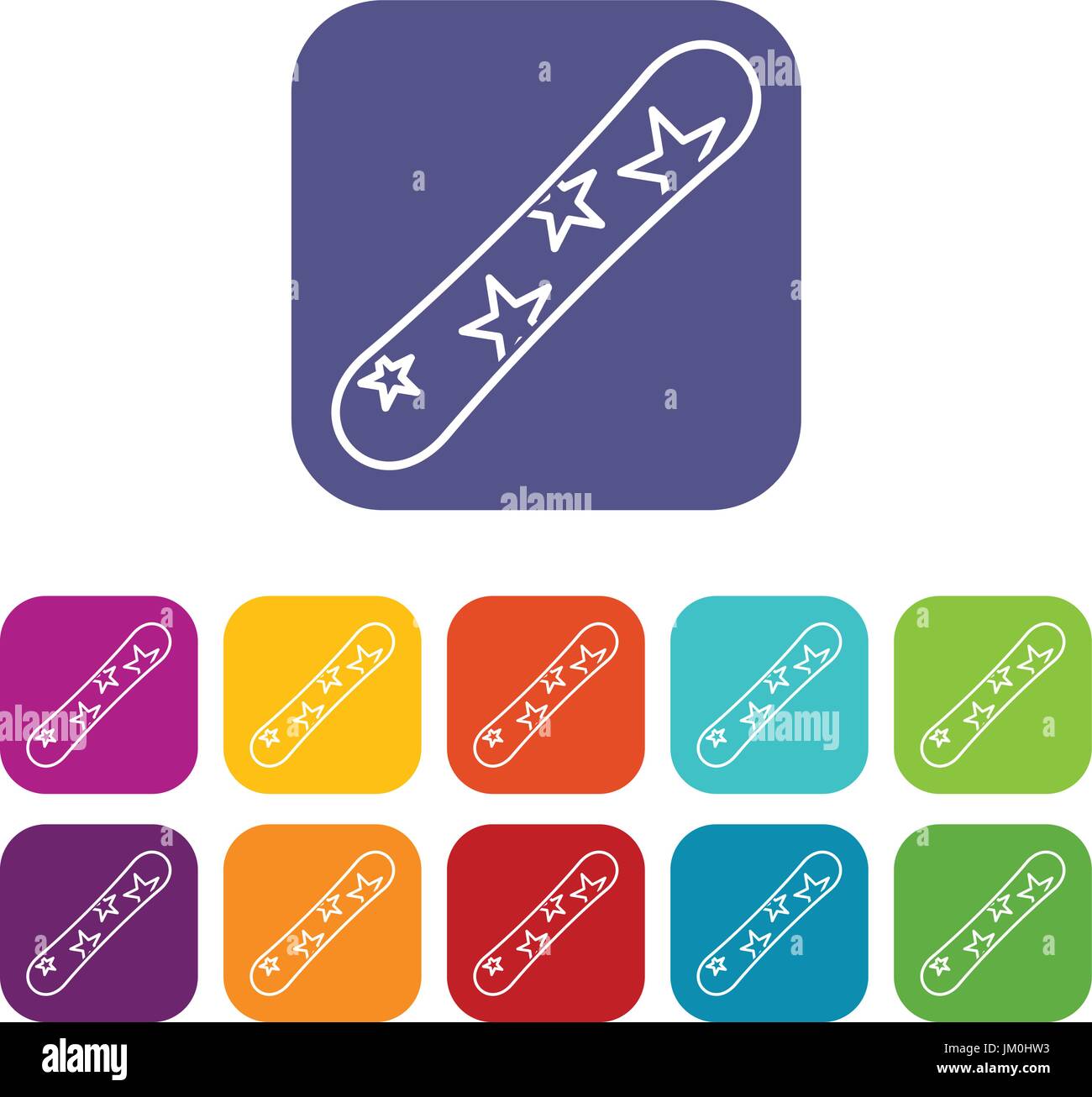 Snowboard icons set Stock Vector Image & Art - Alamy