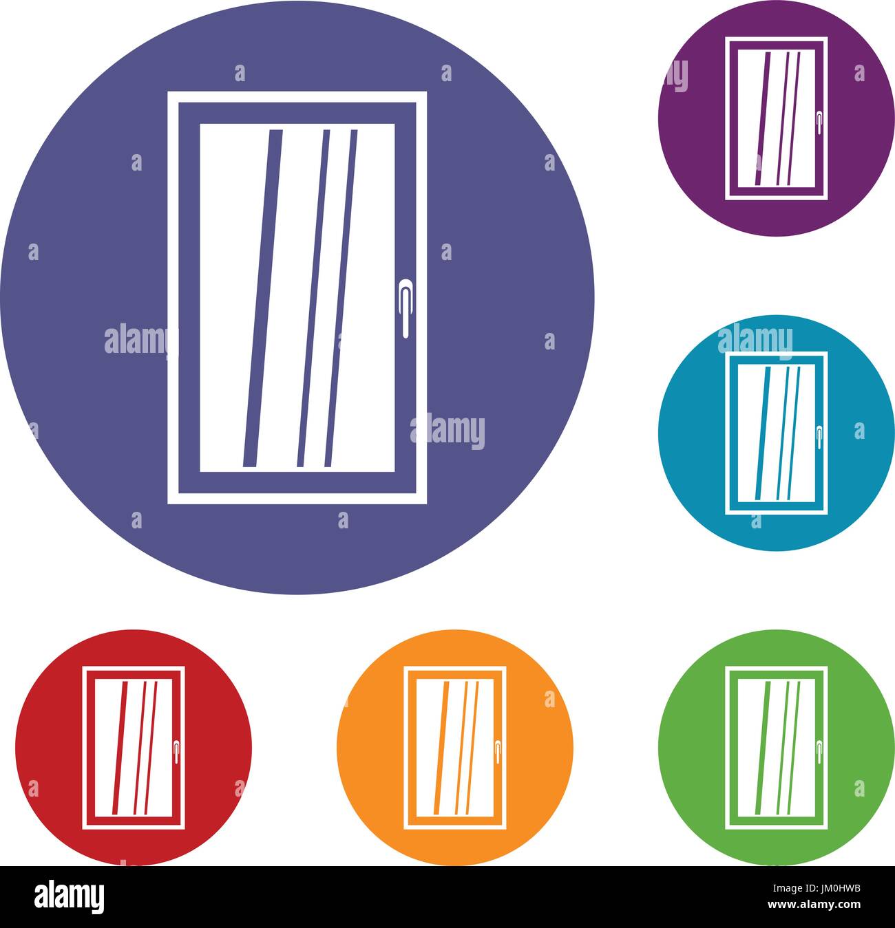 Closed white window icons set Stock Vector Image & Art - Alamy