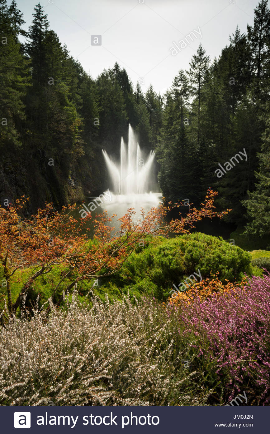Ross Fountain Butchart Gardens Victoria High Resolution Stock ...