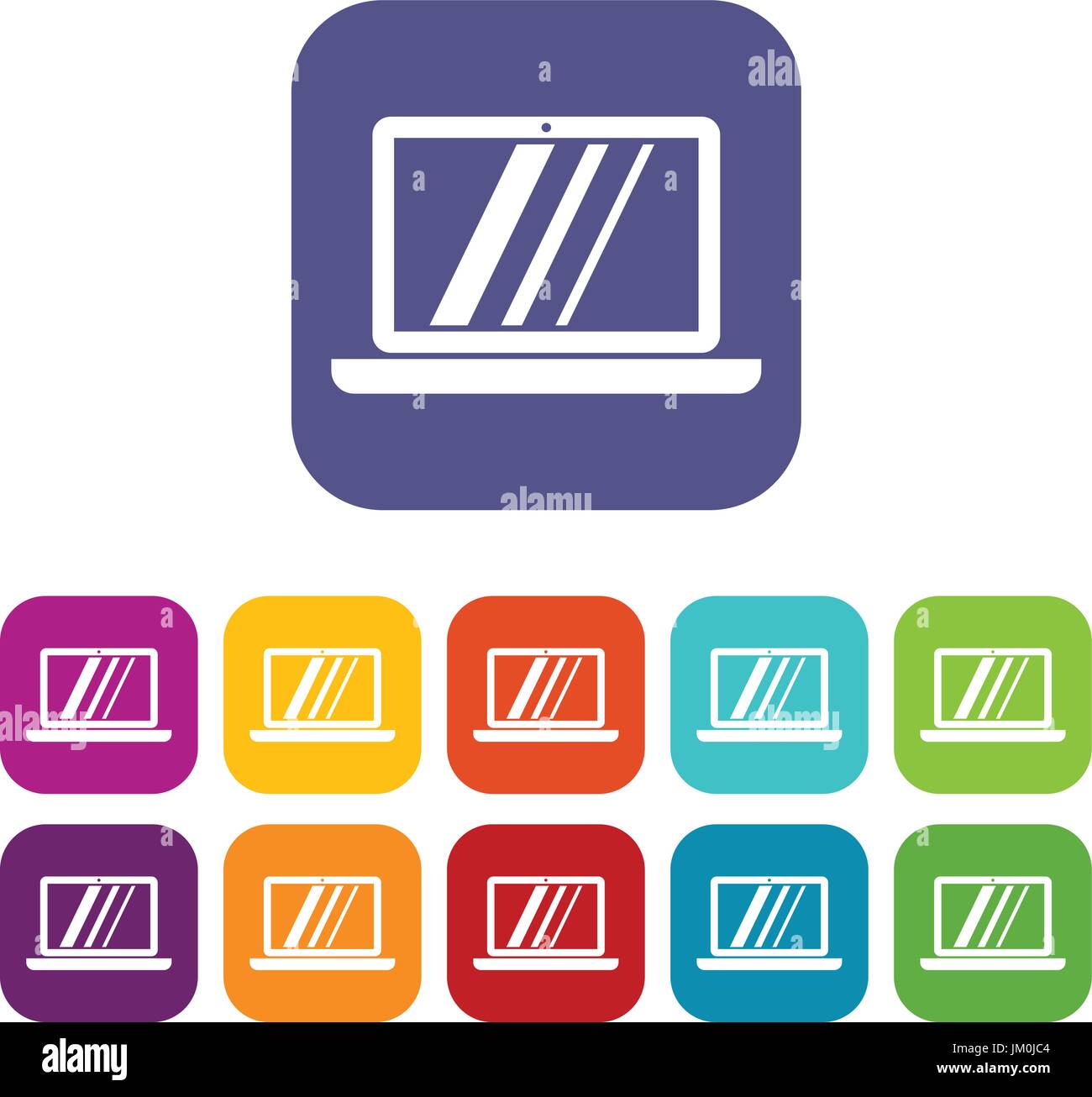 Laptop icons set Stock Vector Image & Art - Alamy