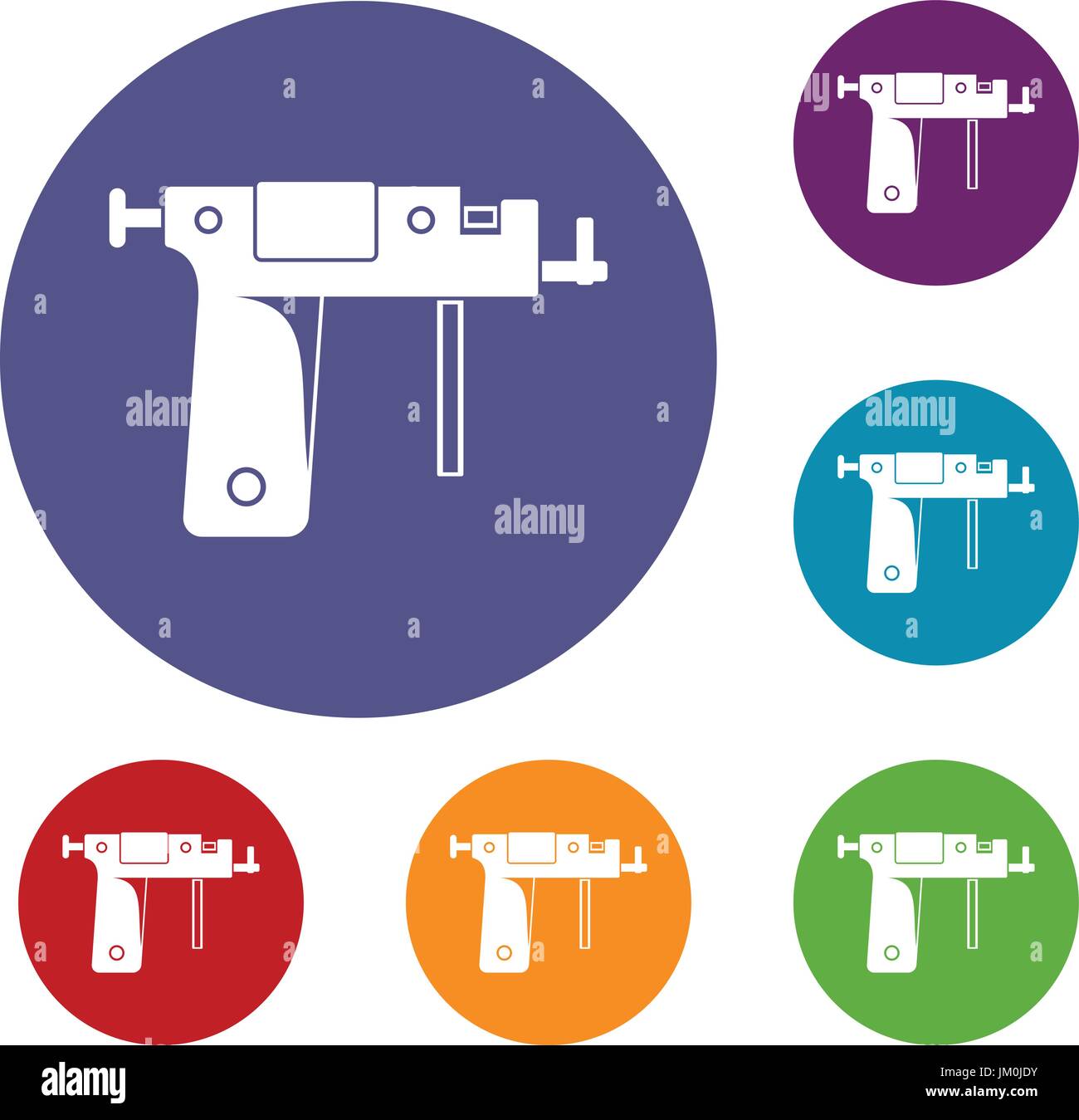 Piercing gun icons set Stock Vector Image & Art - Alamy