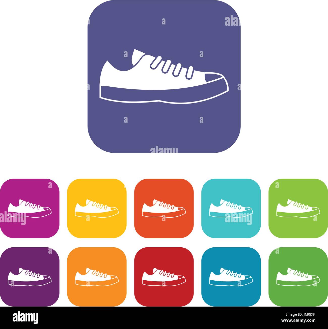 Blue red sneakers green Stock Vector Images - Alamy