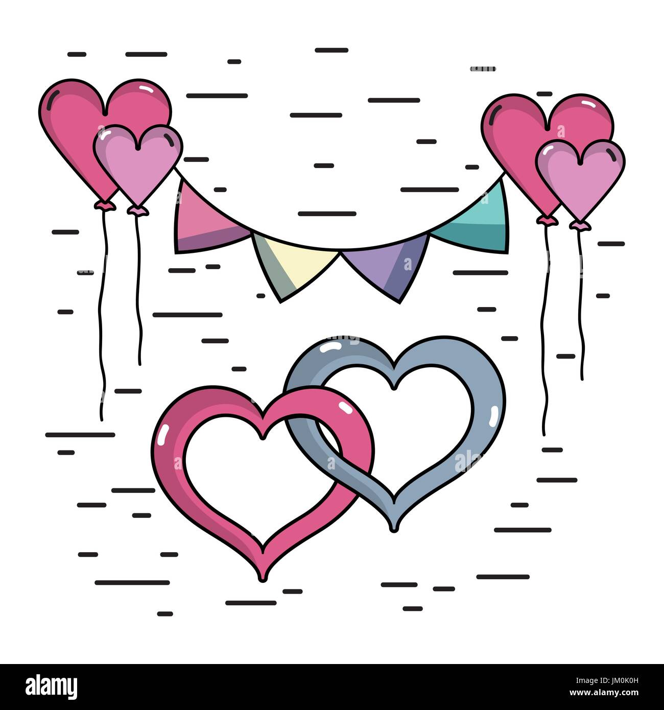 merried party decoration design to romantic ceremony Stock Vector Image ...