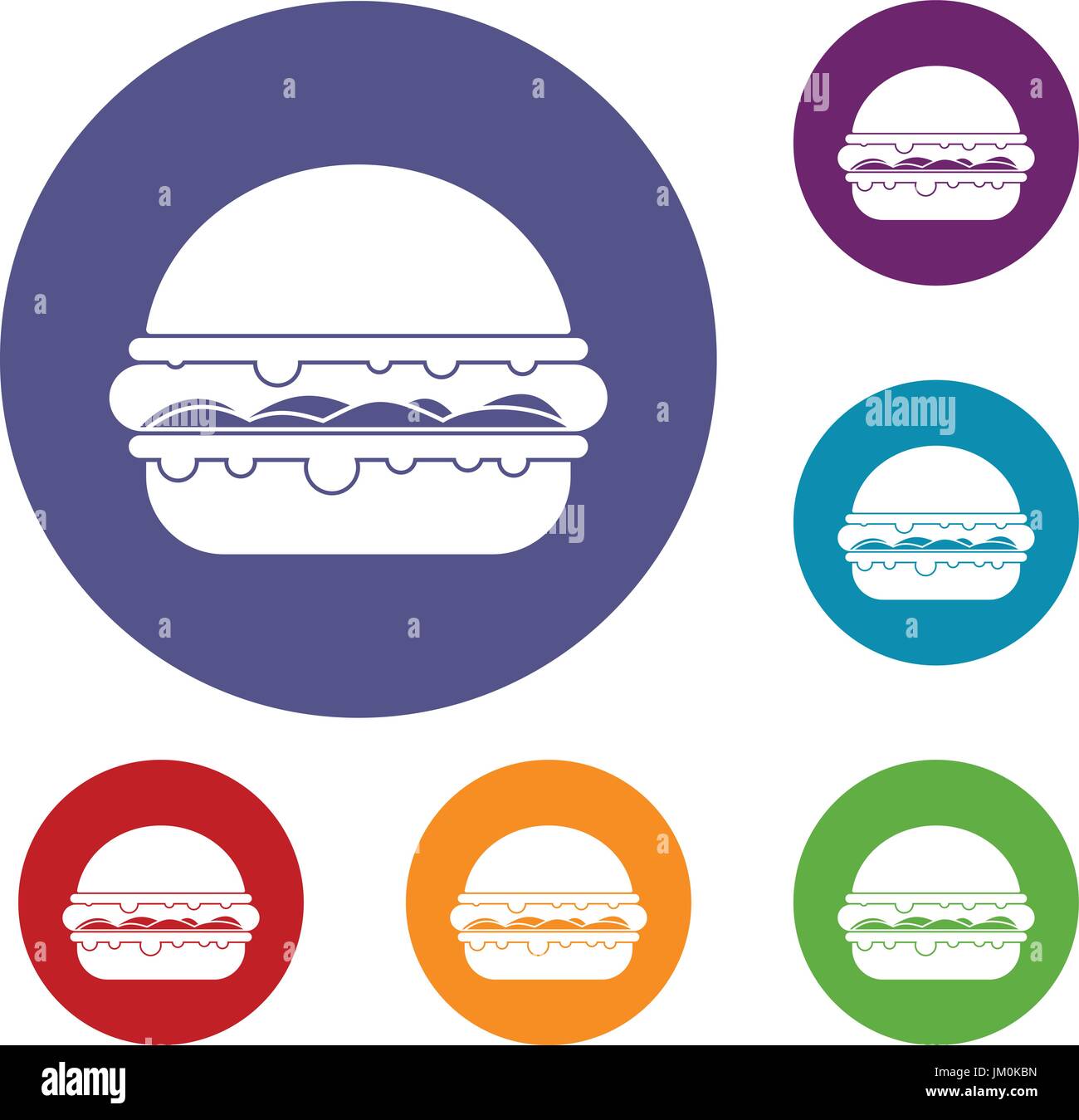 Burger icons set Stock Vector Image & Art - Alamy