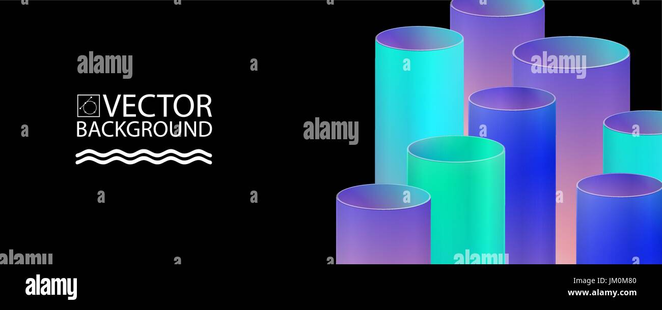 Abstract digital hologram style geometric trendy background. With place ...