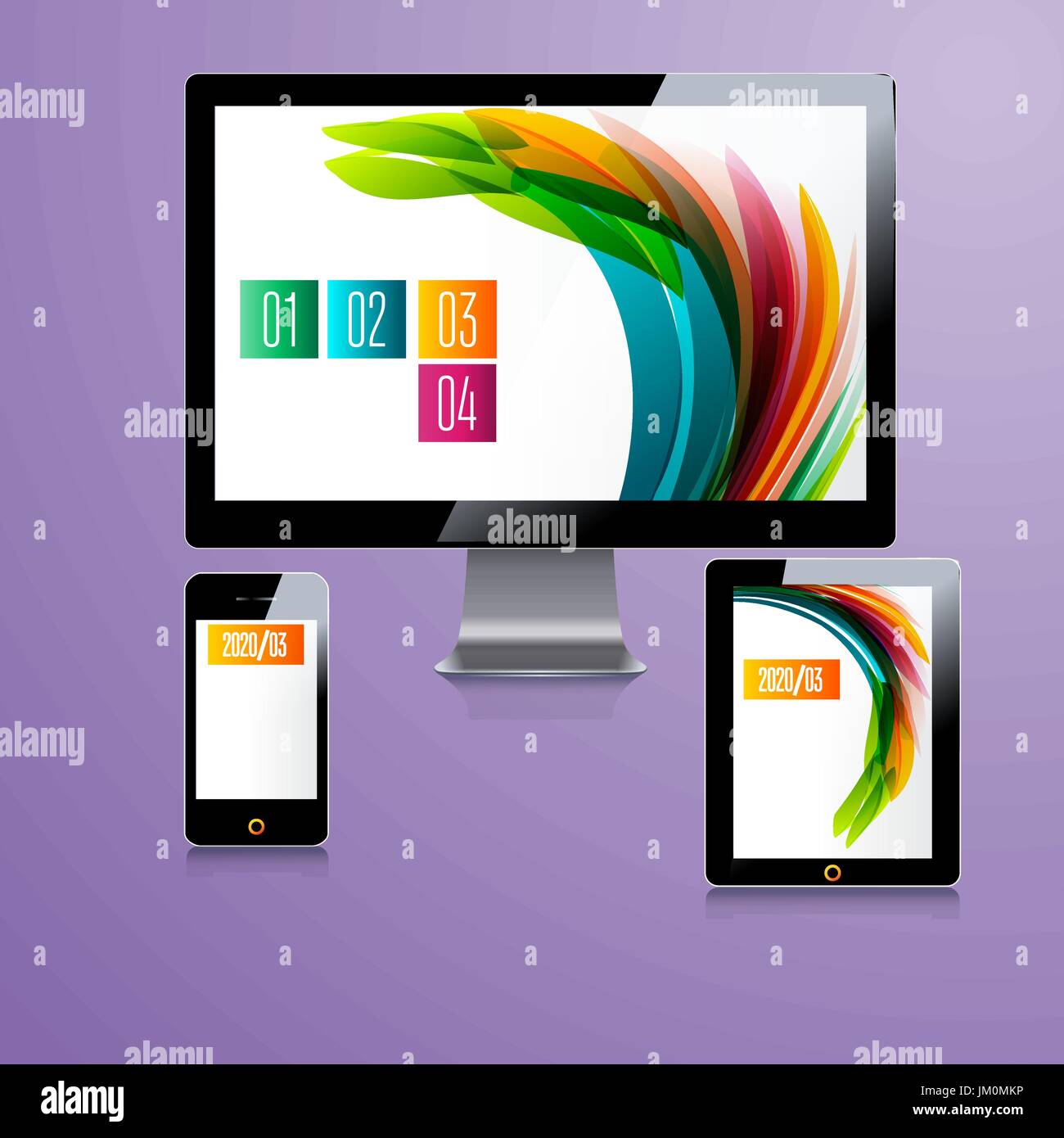Corporate identity template with color elements. Vector company ...