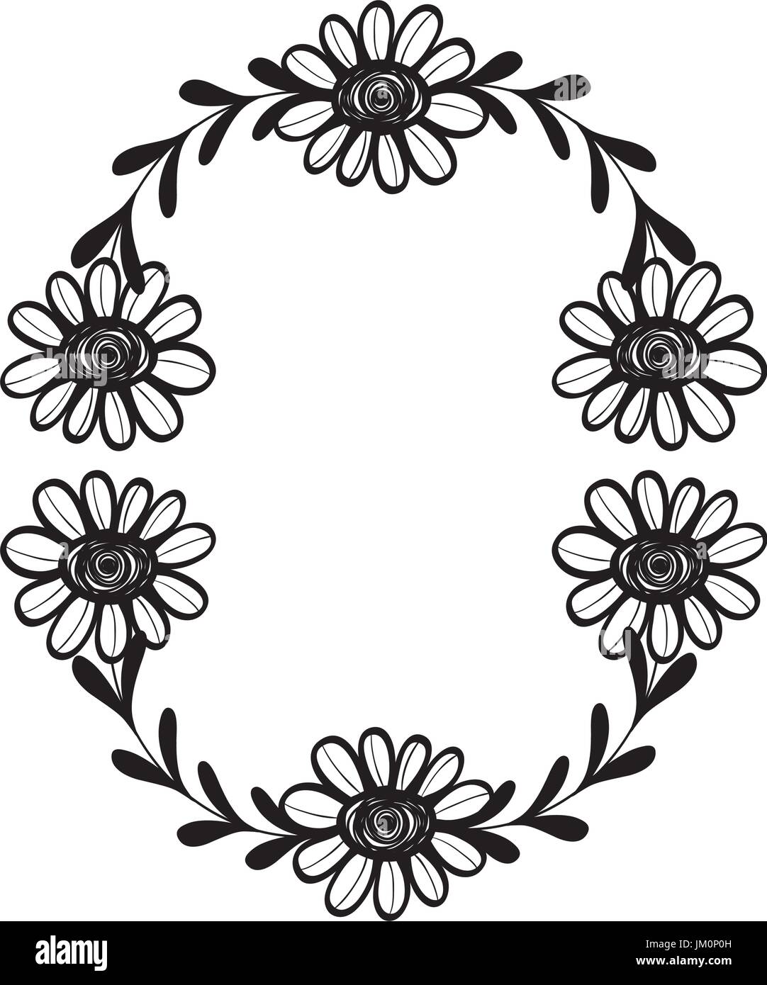 Rustic circle branches leaves Stock Vector Images - Alamy