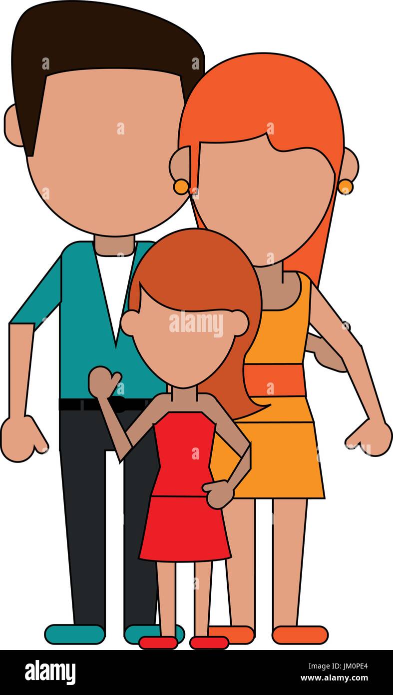 faceless mother and child cartoon Stock Vector Image & Art - Alamy