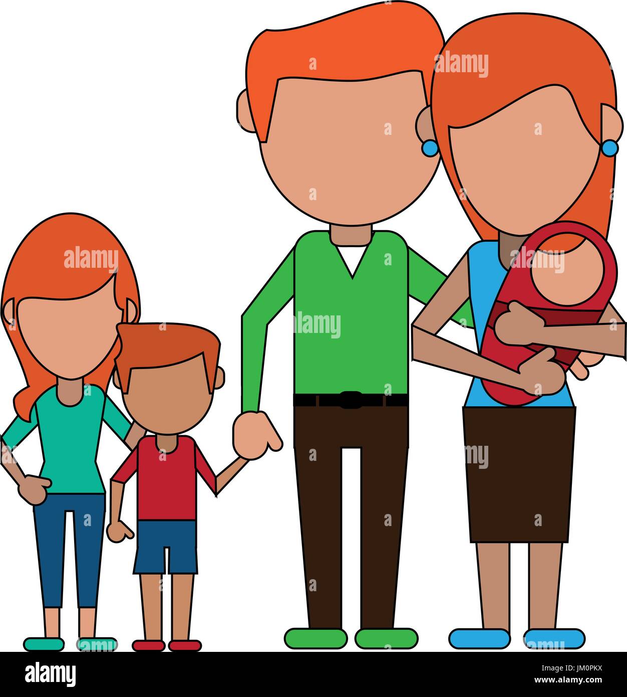lovely family cartoon Stock Vector Image & Art - Alamy