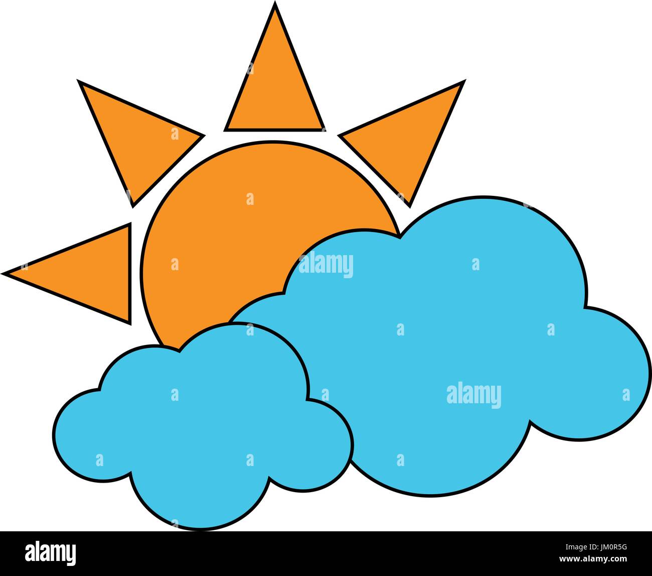 Summer sunny landscape cumulus Stock Vector Images - Alamy