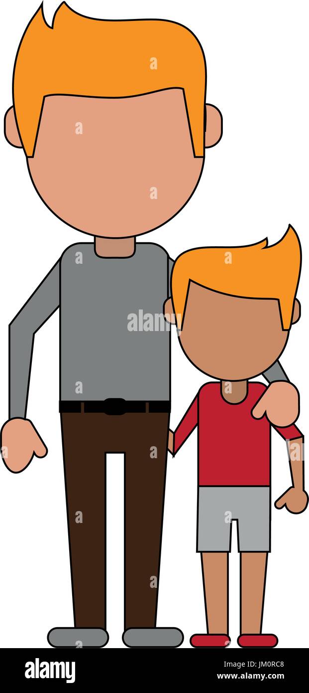 father with his child cartoon Stock Vector Image & Art - Alamy
