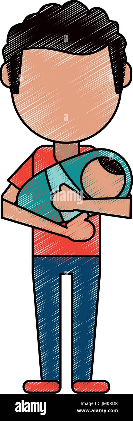 father with his child cartoon Stock Vector Image & Art - Alamy