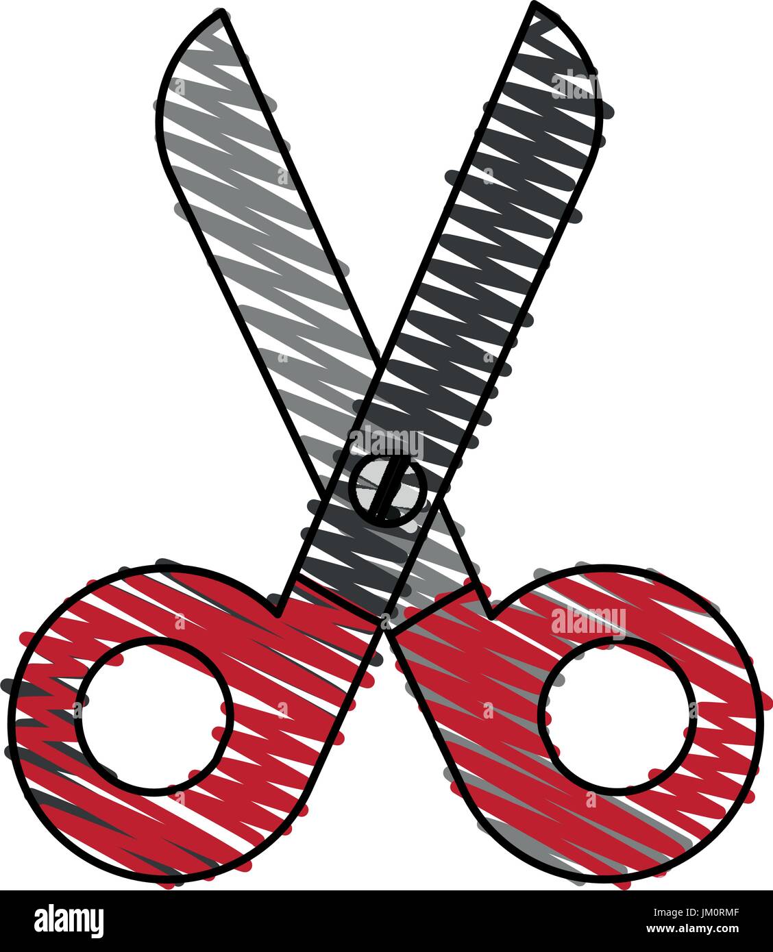 Simple black white scissors cartoon hi-res stock photography and images ...
