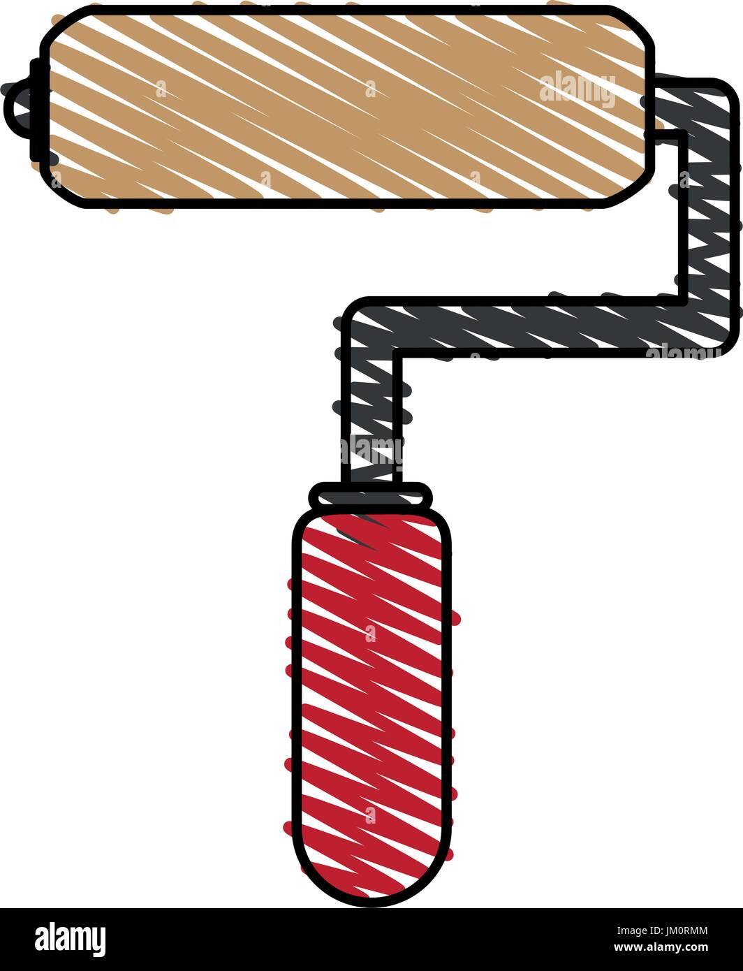 Green hand roller Stock Vector Images - Alamy