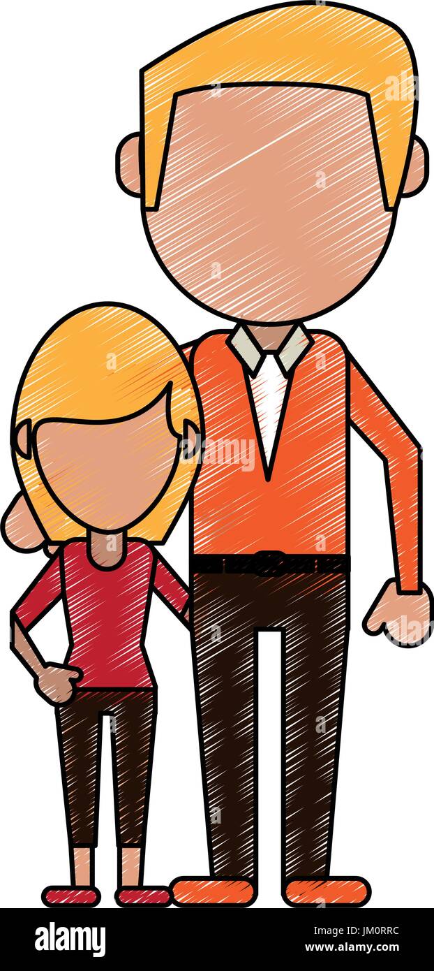 father with his child cartoon Stock Vector Image & Art - Alamy