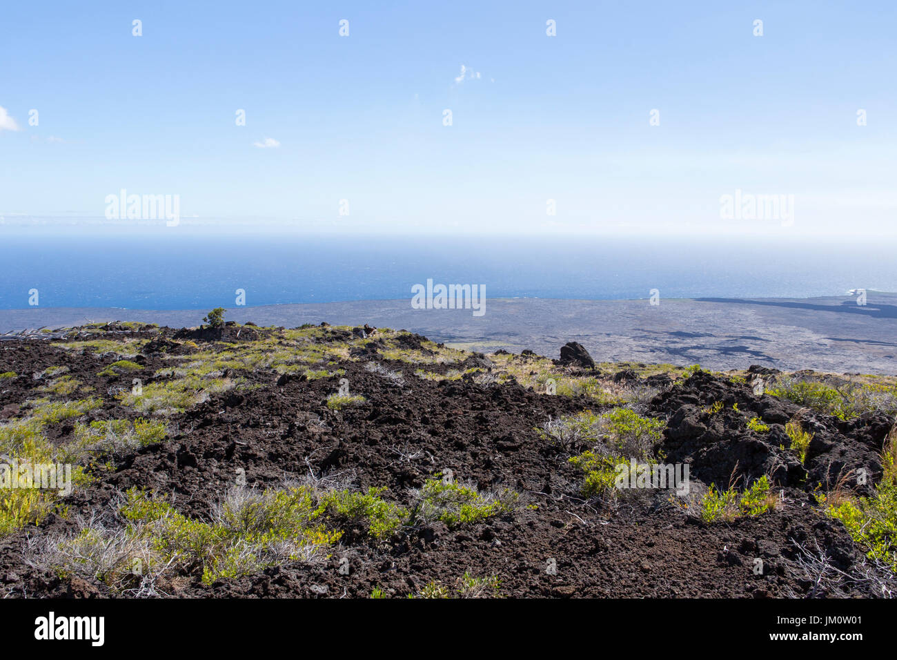 walk path through lava - great trekking Stock Photo - Alamy