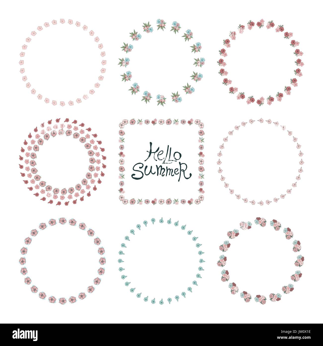 Floral frame collection Stock Vector Image & Art - Alamy