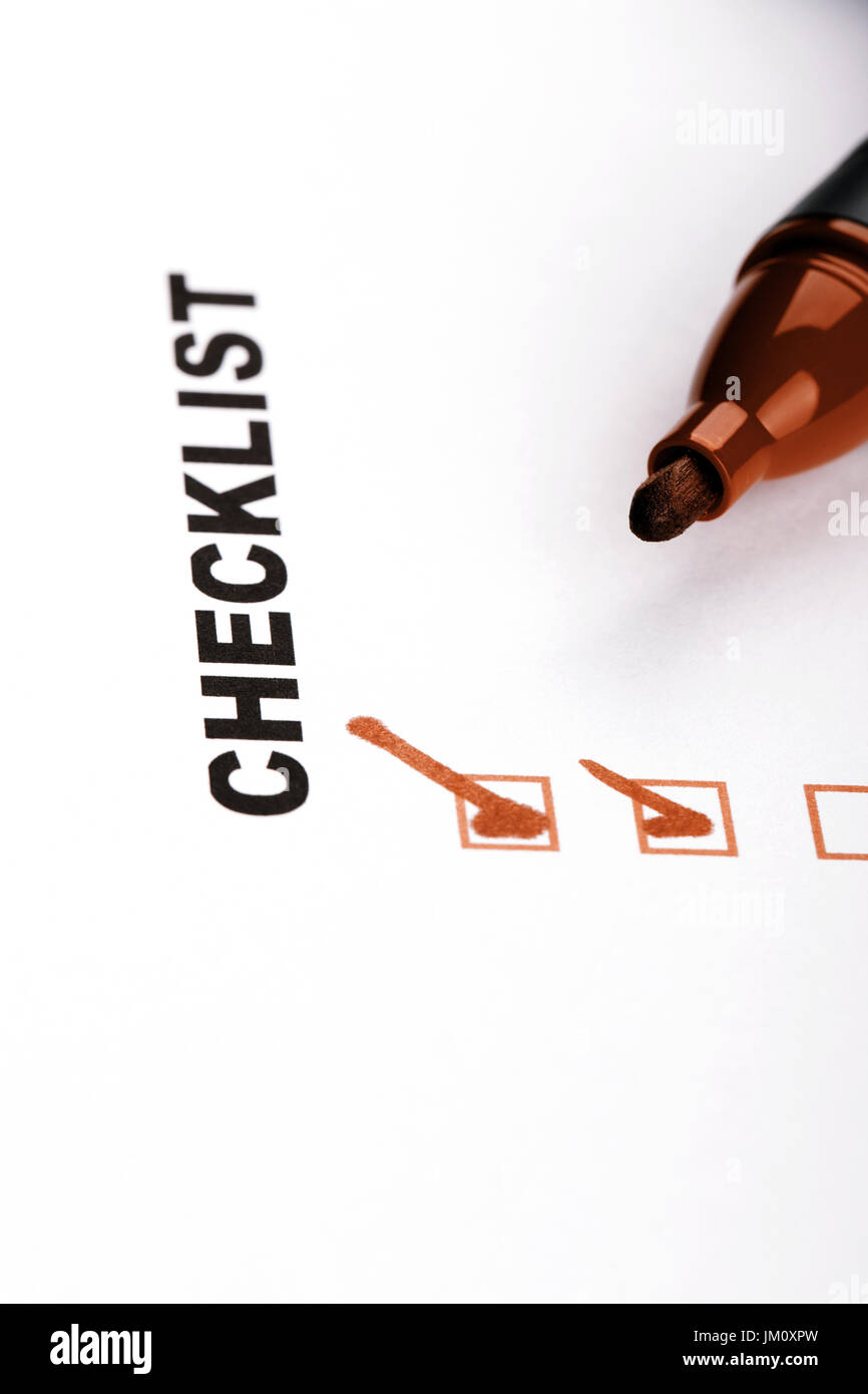 To Do list or checklist with check marks isolated on white Stock Photo ...