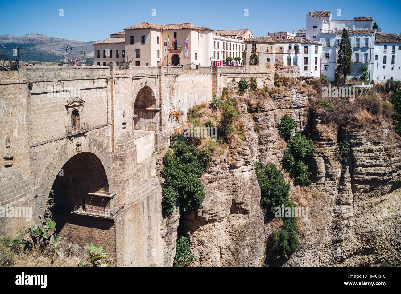 The famous roman bridge in Ronda, Andalusia, Spain Stock Photo - Alamy