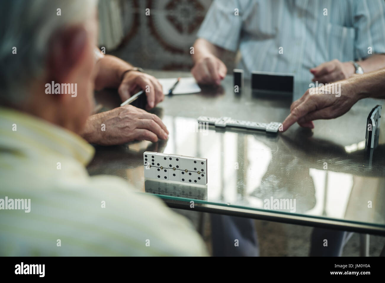 Playing Domino in a bar in Andalusia, Spain Stock Photo - Alamy