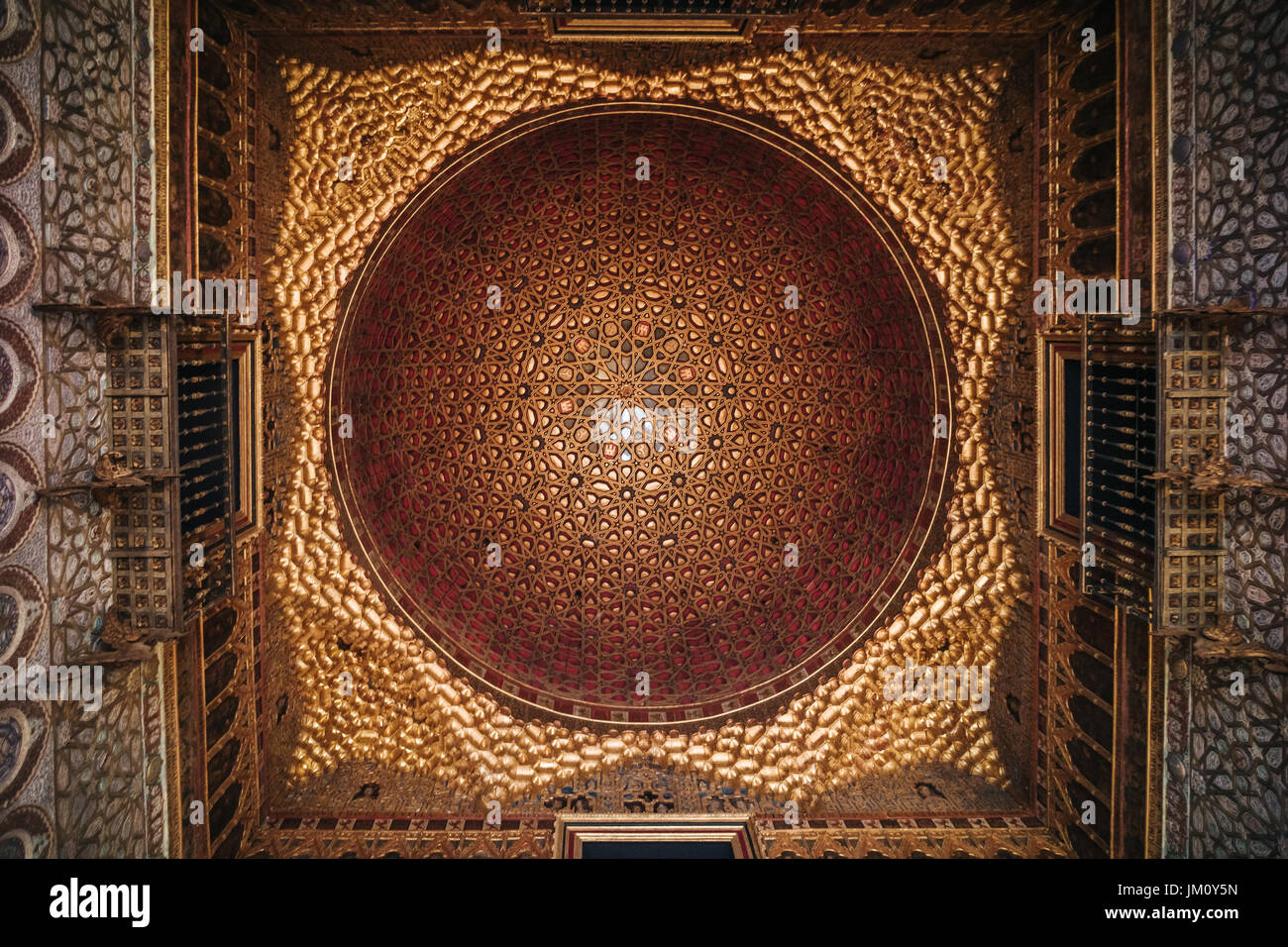 Amazing example of the moorish architecture in Seville Stock Photo - Alamy