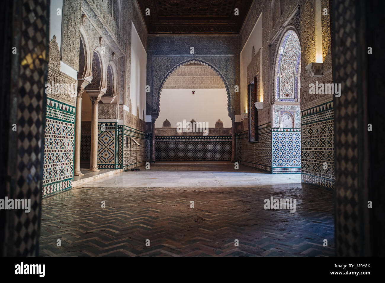 Amazing example of the moorish architecture in Seville Stock Photo - Alamy