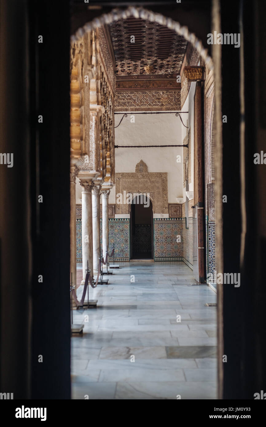 Amazing example of the moorish architecture in Seville Stock Photo - Alamy