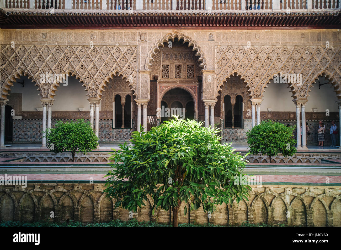 Amazing example of the moorish architecture in Seville Stock Photo - Alamy