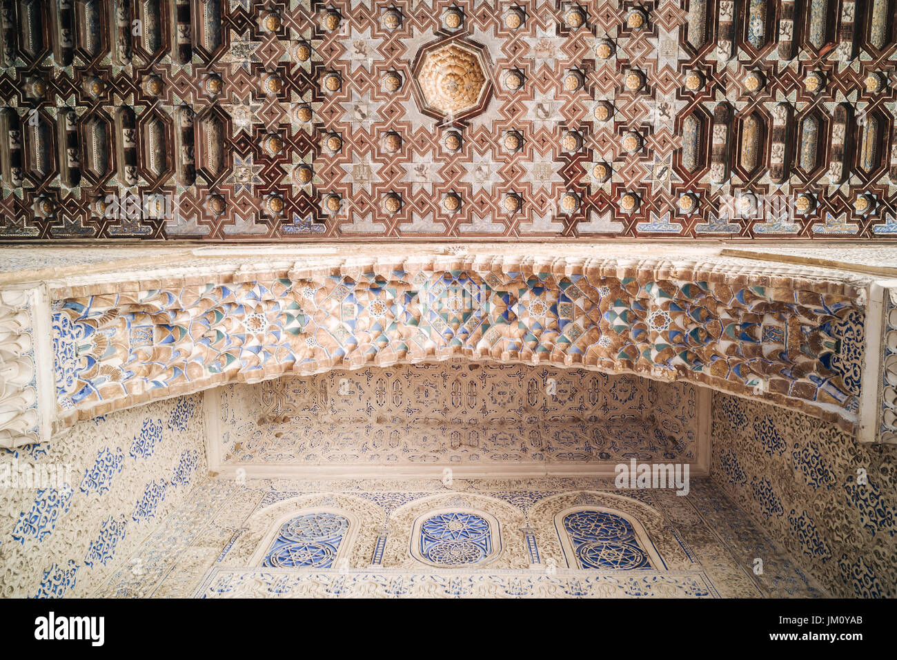 Amazing example of the moorish architecture in Seville Stock Photo - Alamy