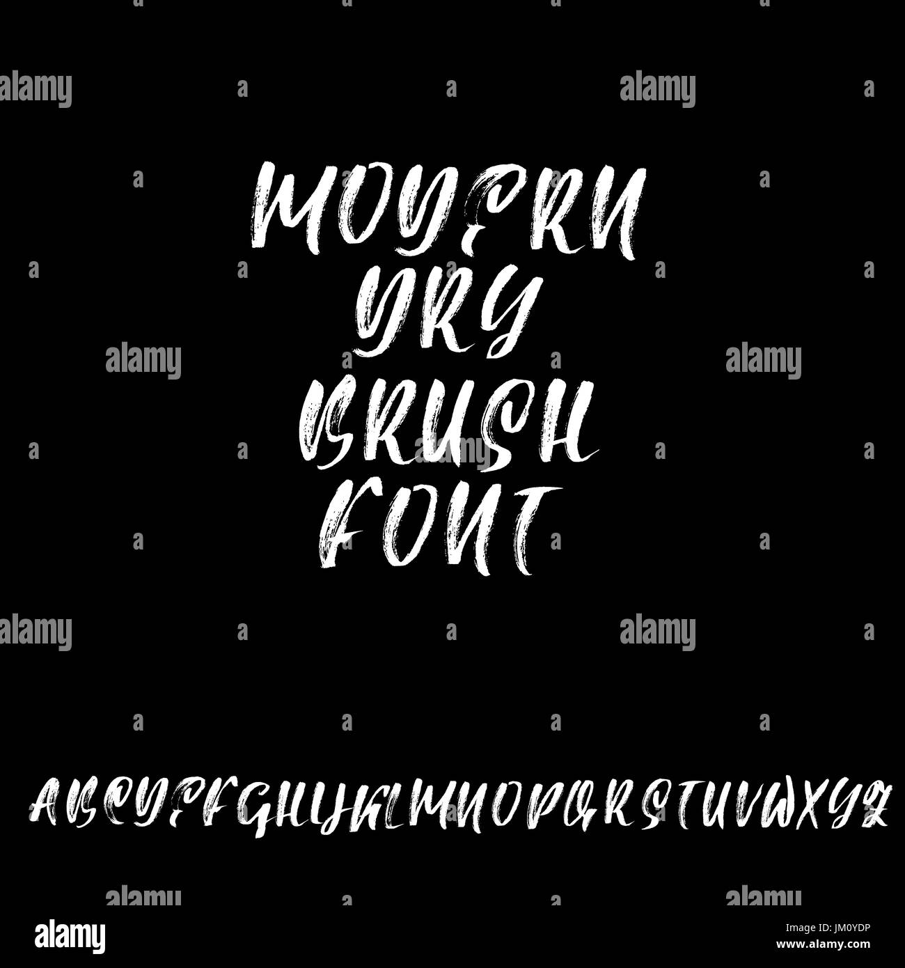 Hand drawn elegant calligraphy font. Modern brush lettering. Grunge ...