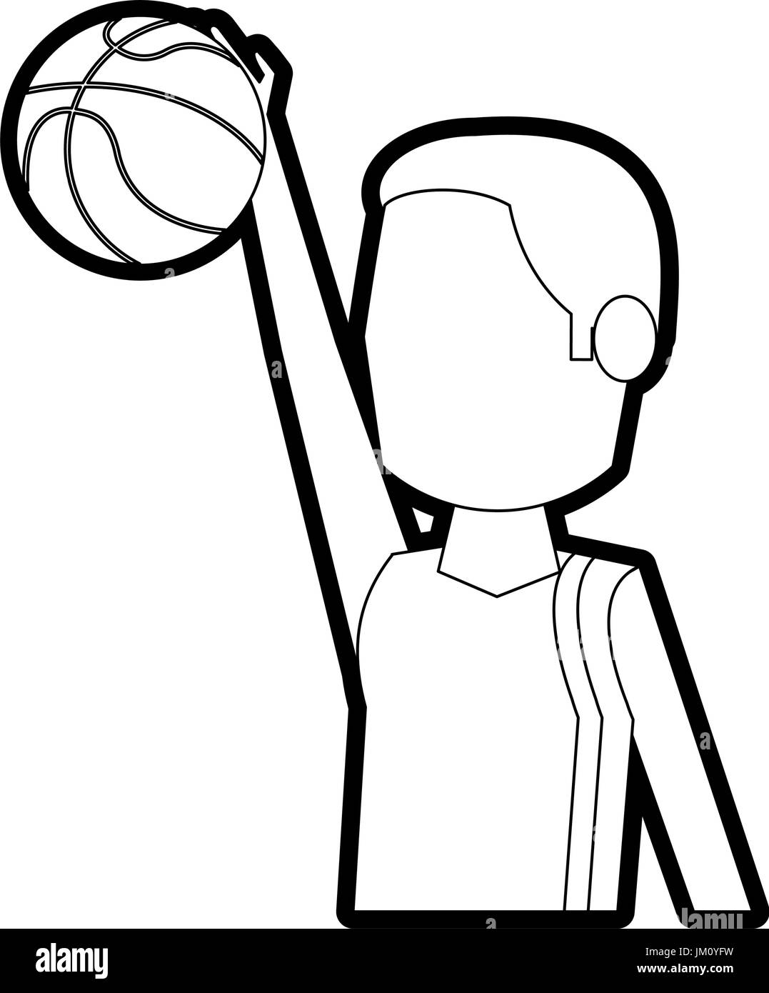 Basketball young player flat hi-res stock photography and images - Alamy