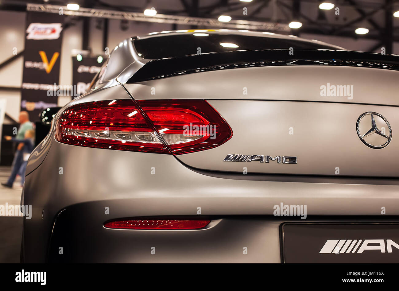 SAINT-PETERSBURG, RUSSIA - JULE 23, 2017: Back view of Mersedes-Benz ...
