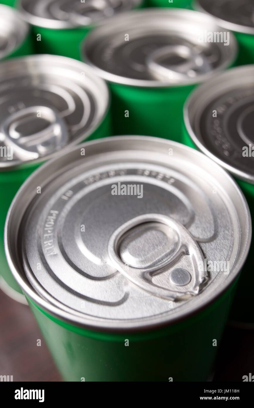 Closeup of a group of aluminium cans Stock Photo - Alamy