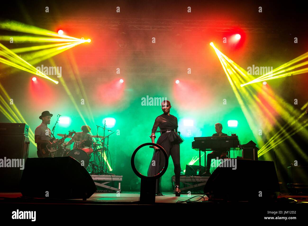 The english electronic band Morcheeba pictured on stage as they perform ...