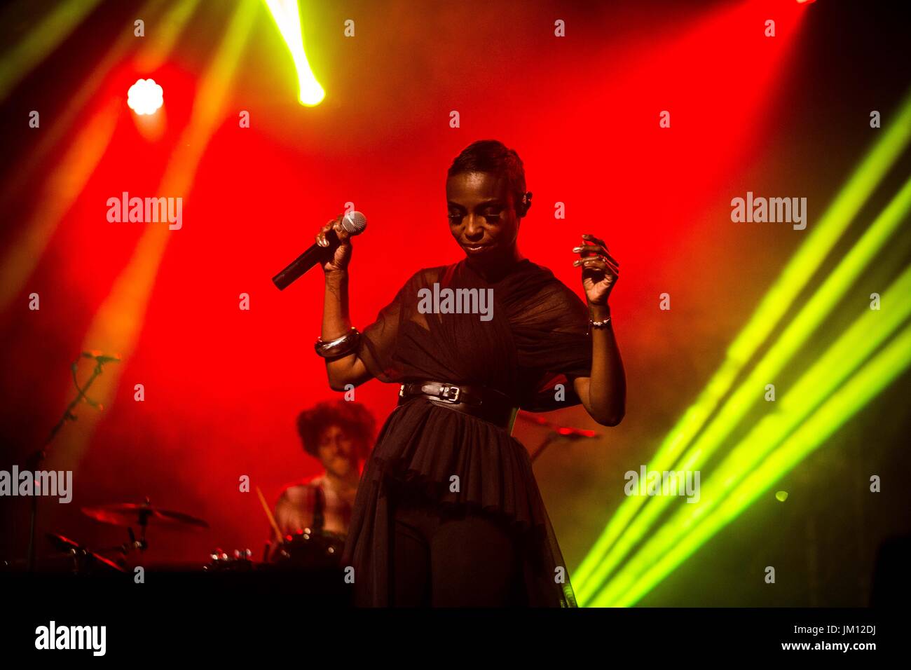 Skye Edwards of the english electronic band Morcheeba pictured on stage ...