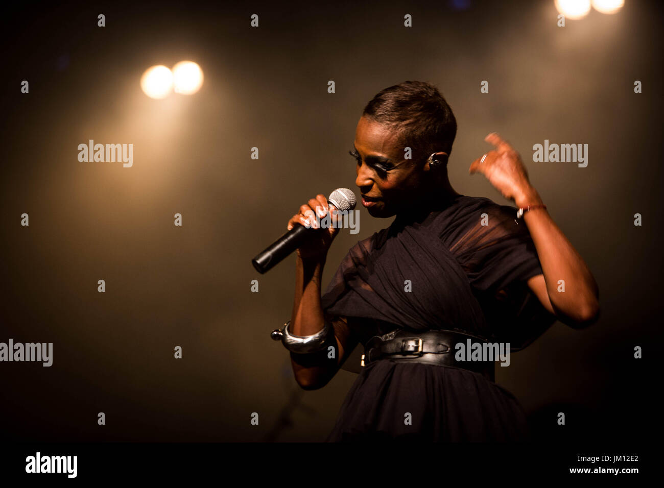 Skye Edwards of the english electronic band Morcheeba pictured on stage ...