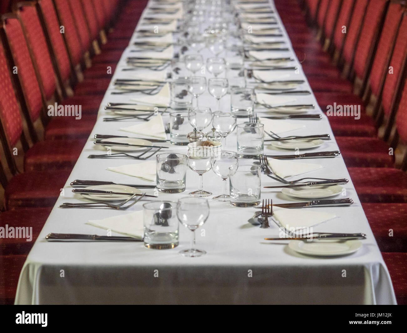 Queens College Cambridge - the College Dining Room prepared for a ...