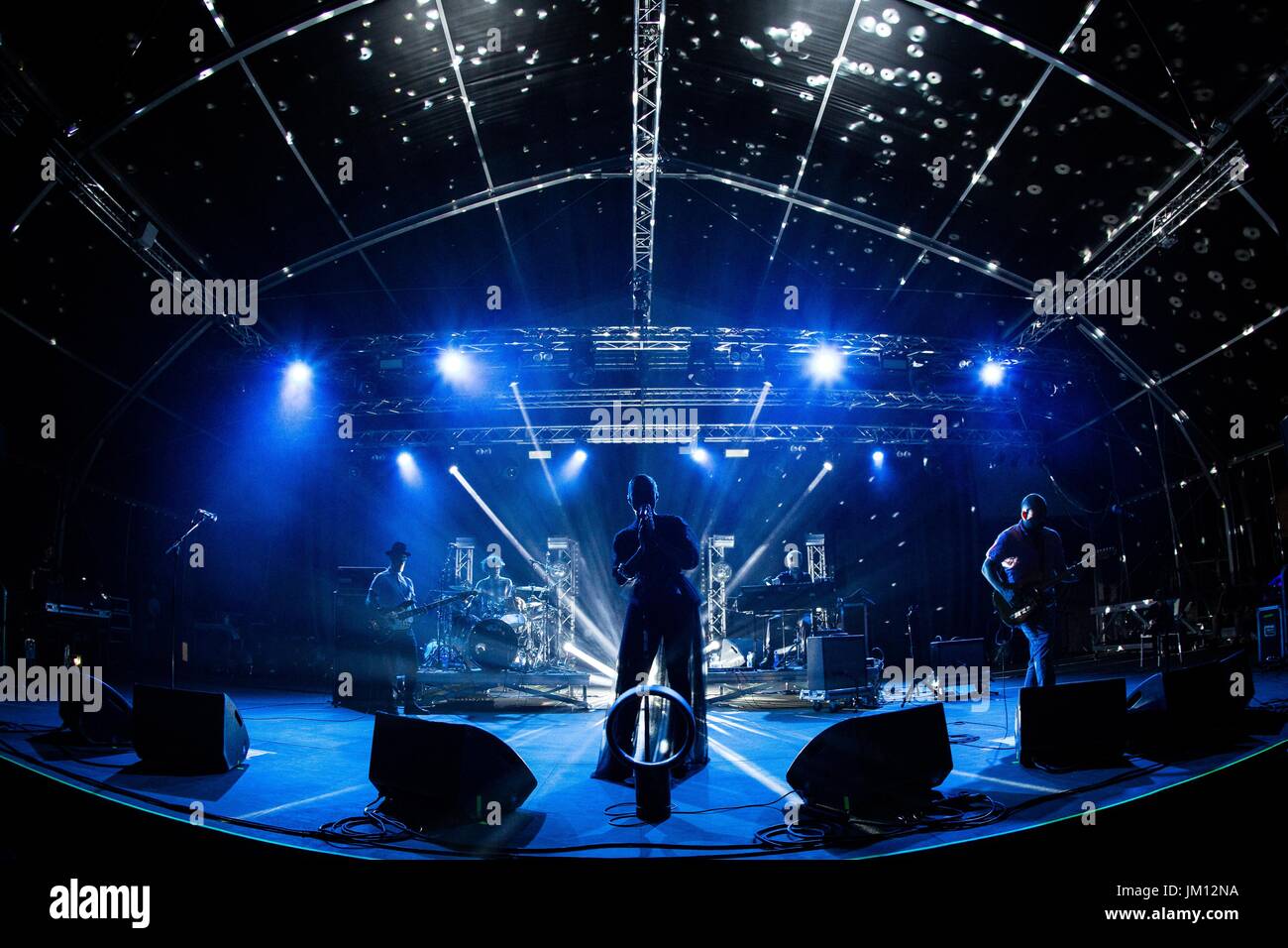 The english electronic band Morcheeba pictured on stage as they perform ...