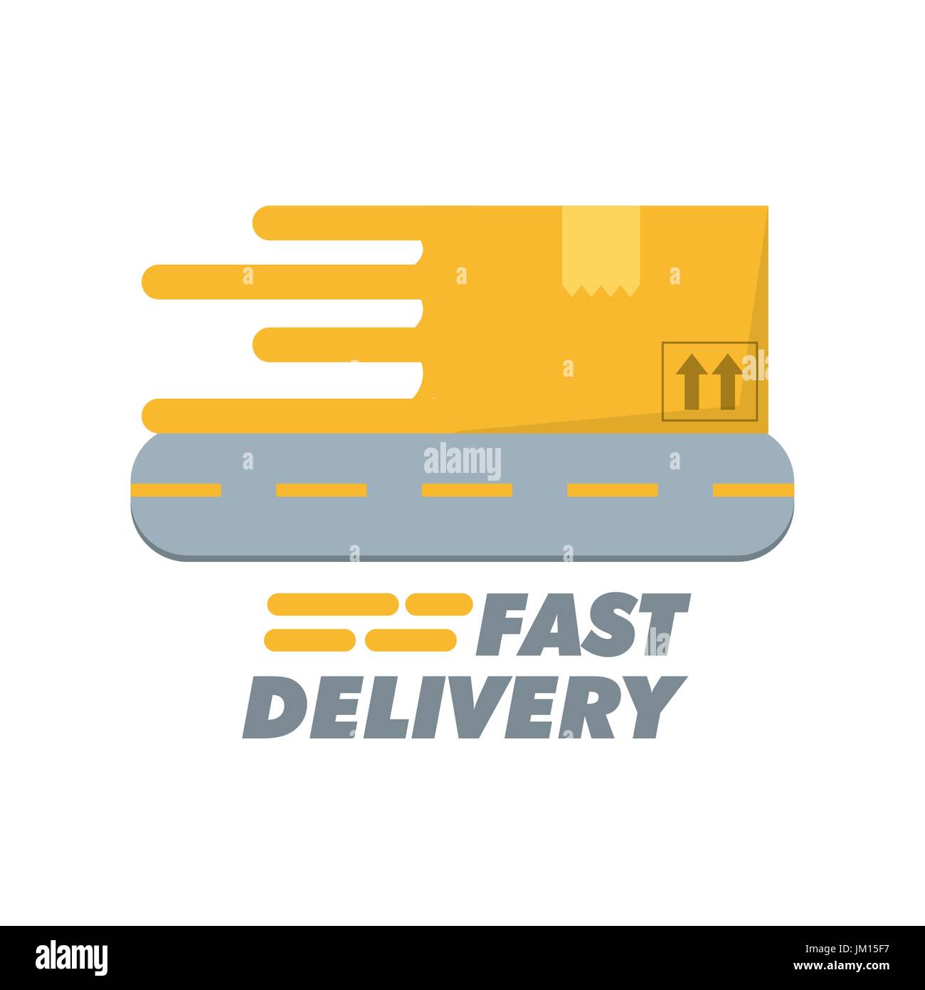 box with road to fast delivery design Stock Vector Image & Art - Alamy